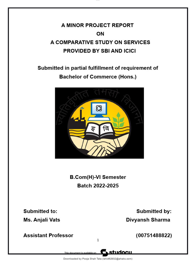 Parth Bhatia Minor Project Final | PDF | Methodology | Banks