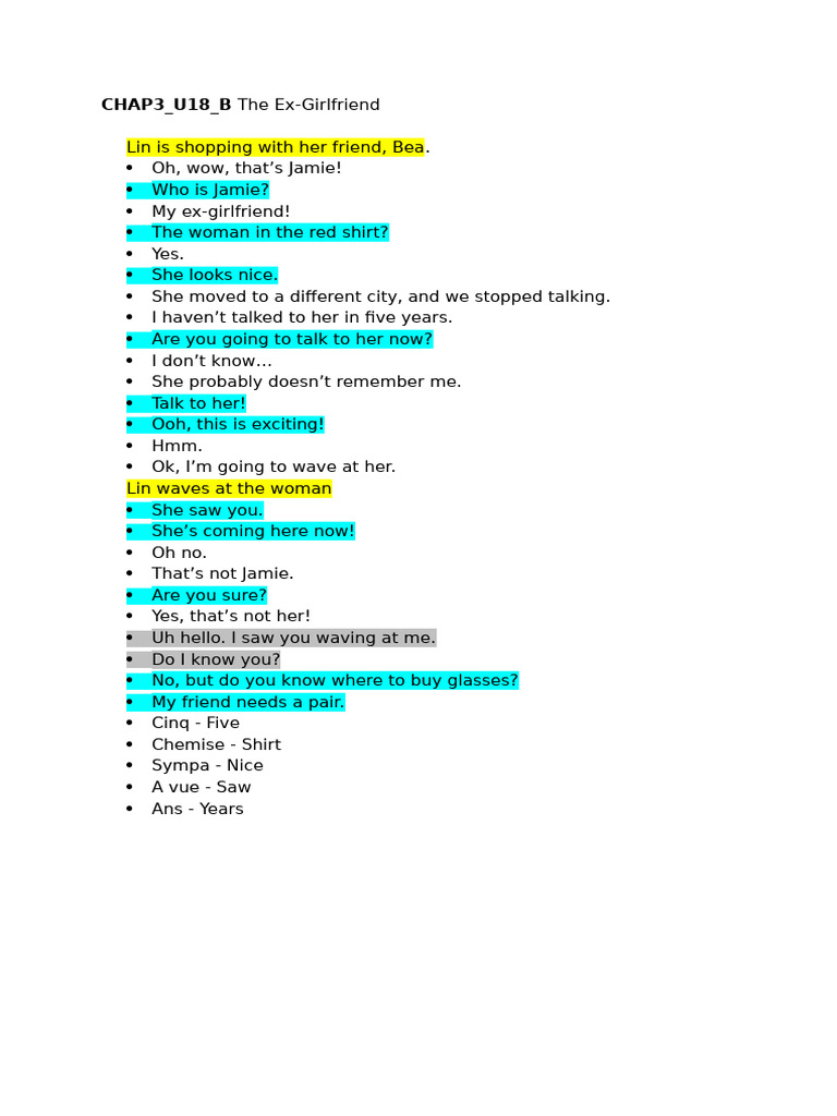CHAP3 - U18 - B The Ex-Girlfriend - Copie | PDF