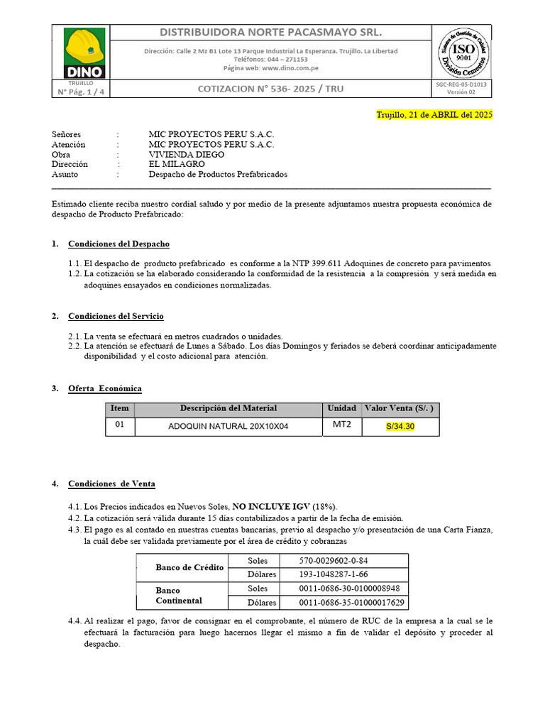 Coti 536 | PDF | Hormigón | Agua