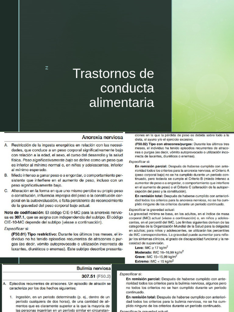 Trastornos de Conducta Alimentaria | PDF