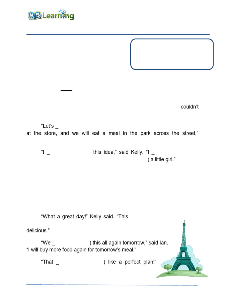Grade 5 Verb Tense Worksheet | PDF | Languages | Foreign Language Studies
