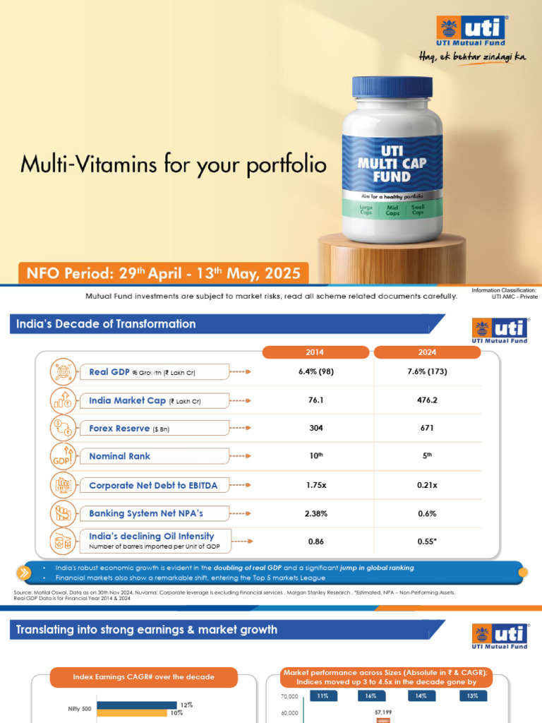 NFO Presentation - UTI Multi Cap Fund - Final | PDF | Investment Management | Investing