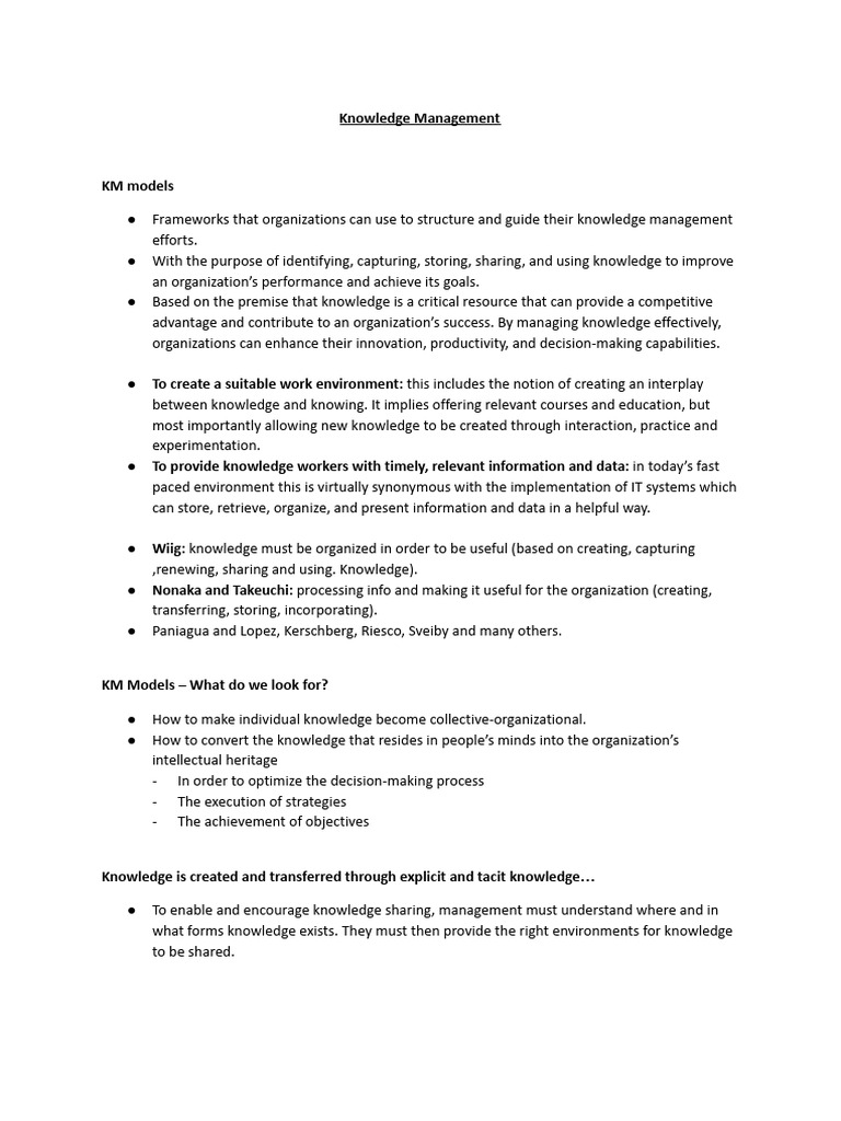 Knowledge Management 2do Parcial | PDF | Tacit Knowledge | Knowledge Management