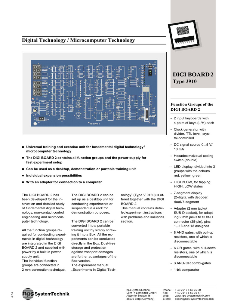 DIGI BOARD 2 - Hps SystemTechnik | PDF | Power Supply | Electricity