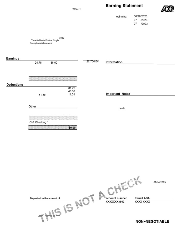 Chelsea Jean-Philippe Bi-Weekly Stub 1 | PDF | Social Security (United ...