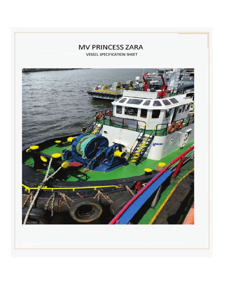 MV Princess Zara Spec 1 | PDF