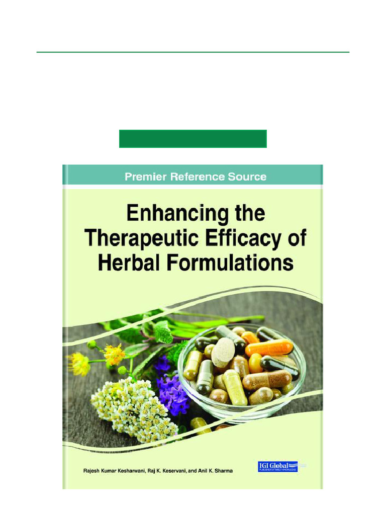 Enhancing The Therapeutic Efficacy of Herbal Formulations PDF | PDF ...