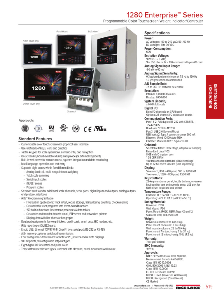 RLWS 2023 Catalog 1280 Enterprise Series | PDF | Usb | Analog To Digital Converter