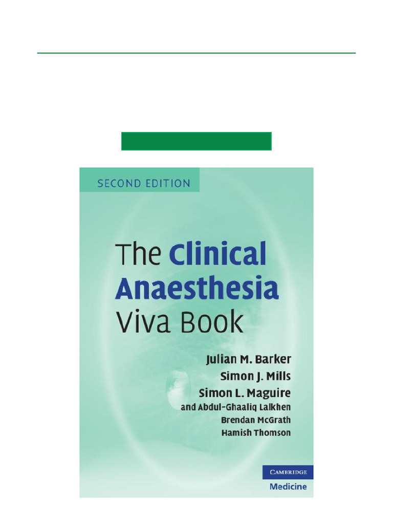 The Clinical Anaesthesia Viva Book - 2nd Edition Final Version Download ...