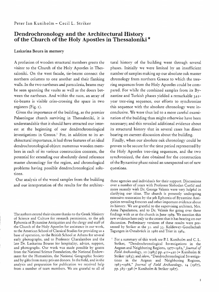 Holy Apostles Dendrochronology | PDF | Sampling (Statistics) | P Value