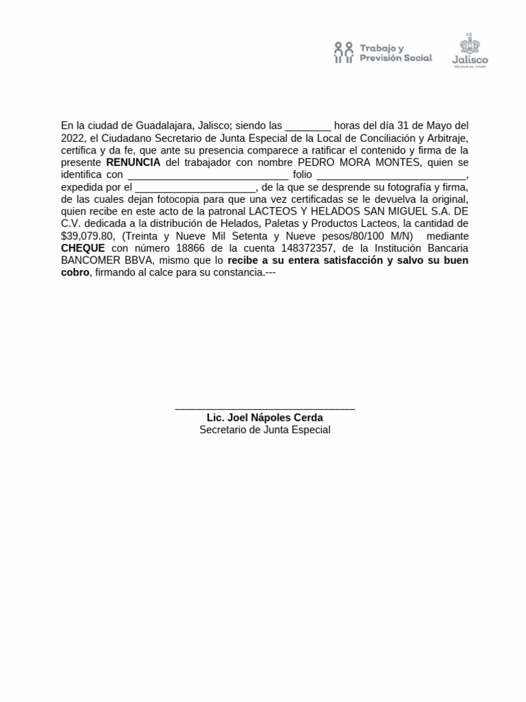 Pago Con Cheque - 1 | PDF
