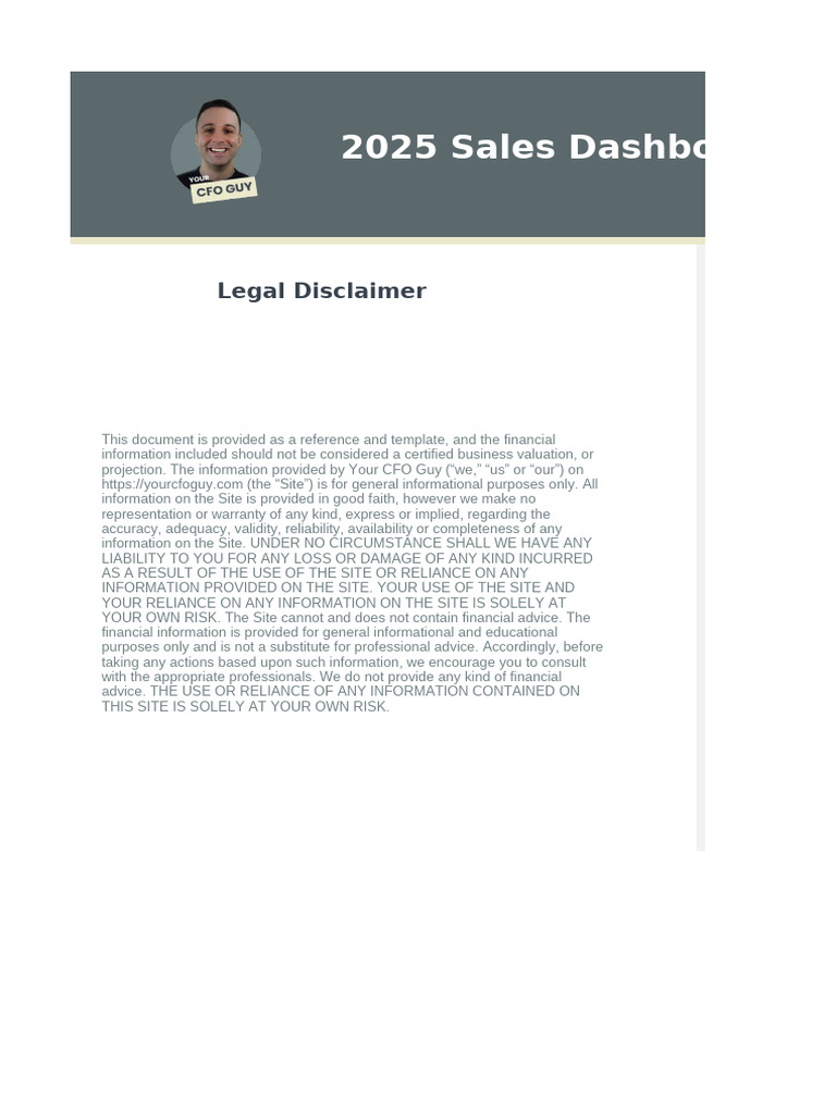 Sales Dashboard - Your CFO Guy | PDF | Private Law
