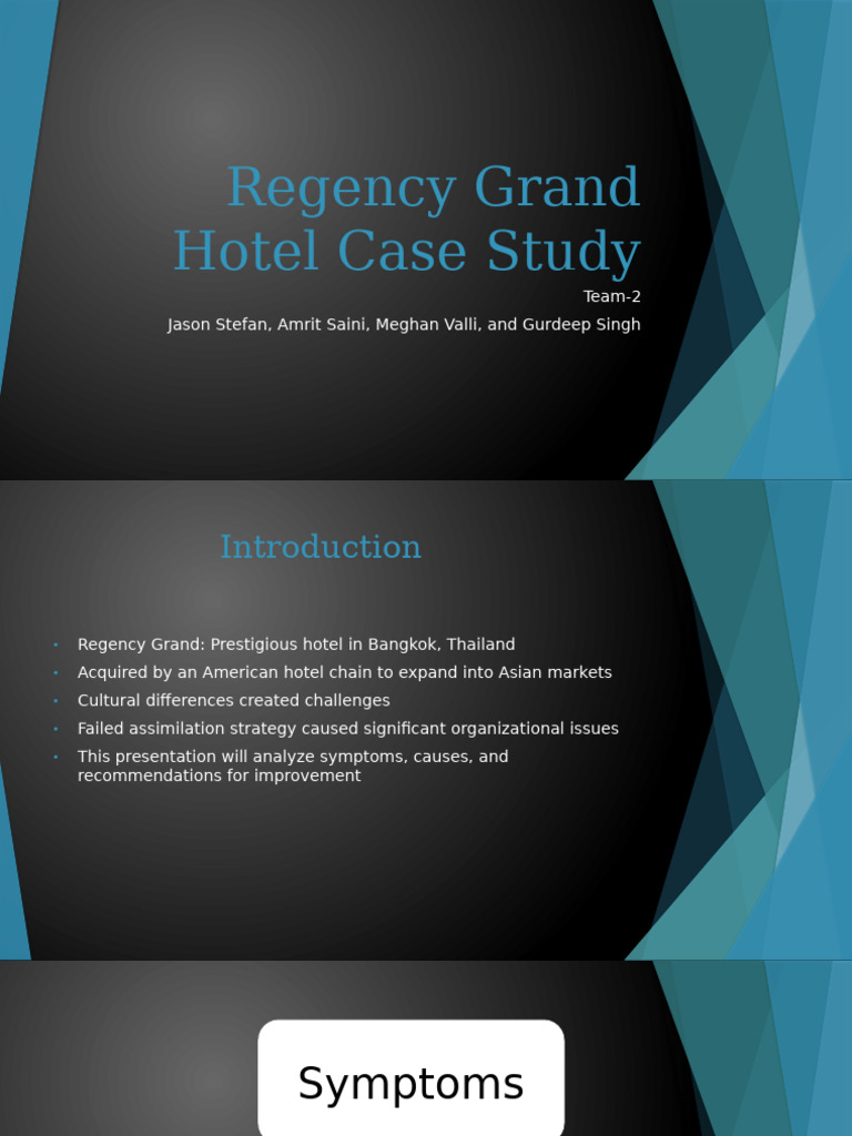 Regency Grand Hotel Case Study Second Presentation | PDF | Leadership | Turnover (Employment)