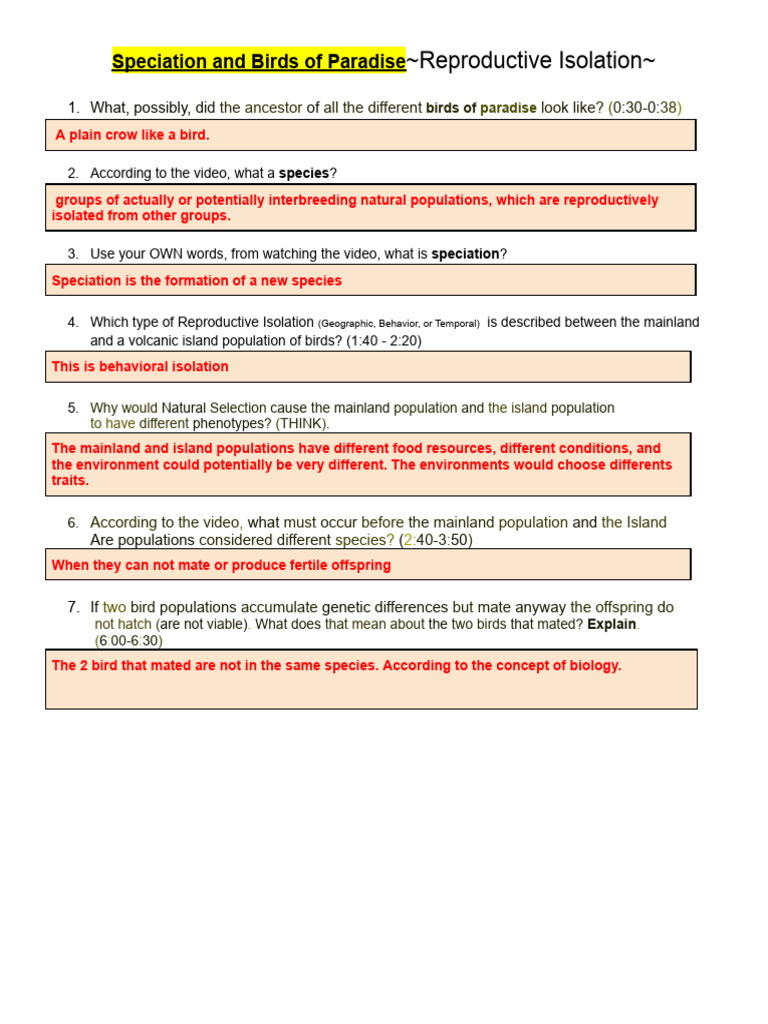 Copy of If two bird populations accumulate genetic differences but mate ...