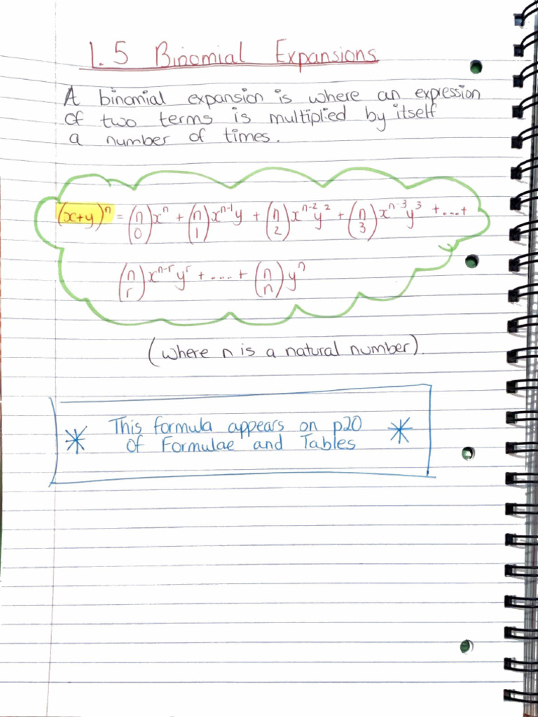 1.5 Binomial Expansions and Terms | PDF