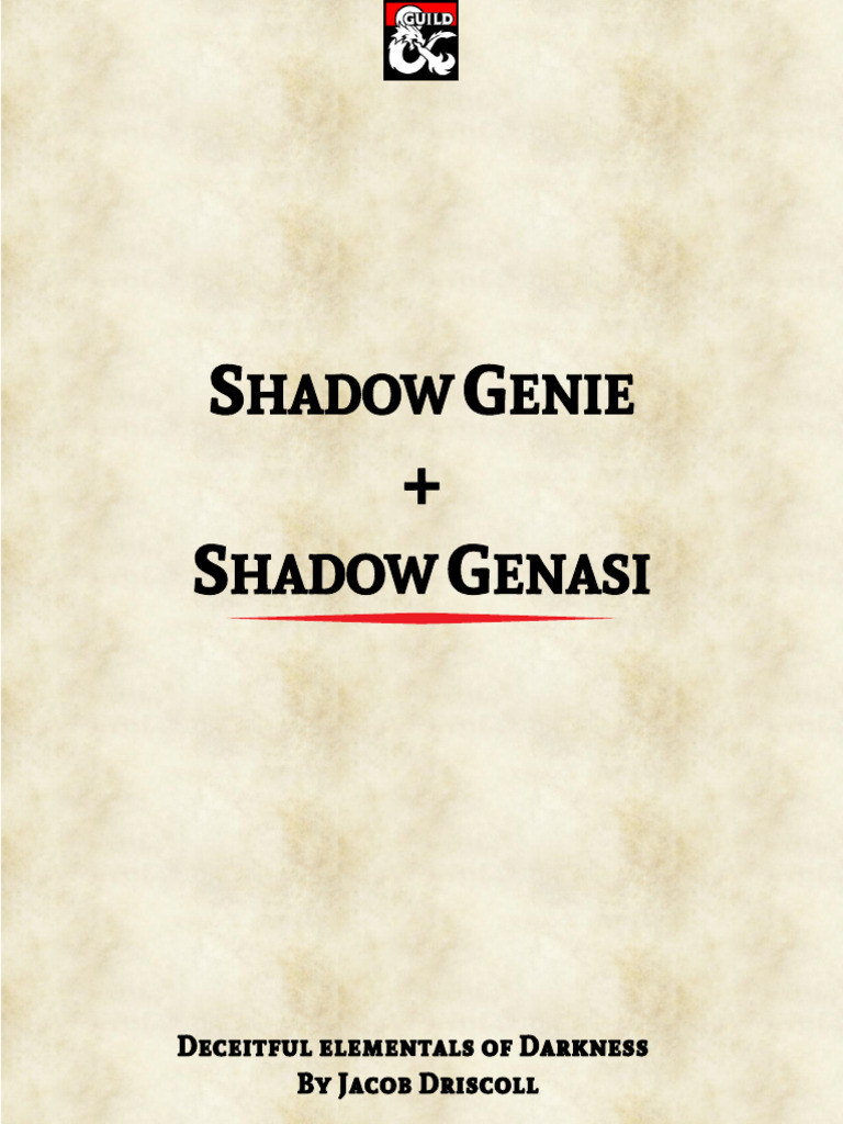 Shadow Genie + Shadow Genasi | PDF