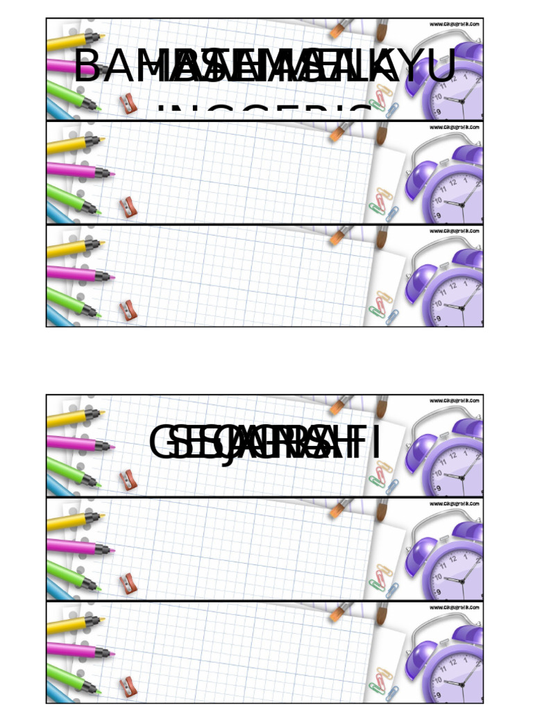 Label Subjek Kelas | PDF