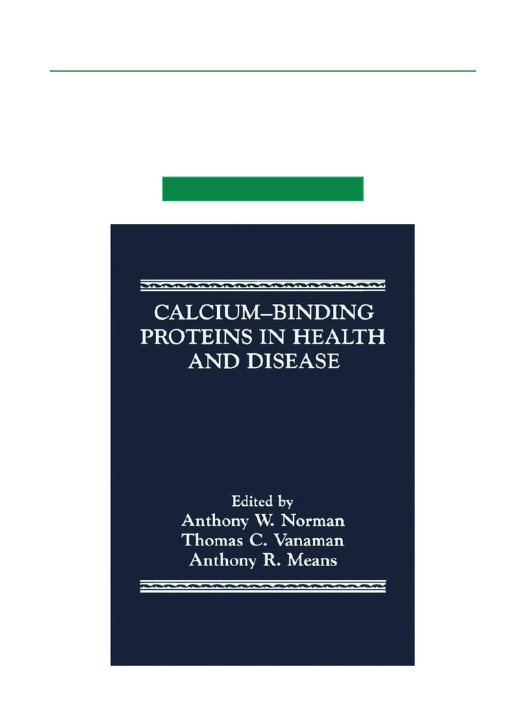 Calcium Binding Proteins in Health and Disease Secure Download | PDF ...