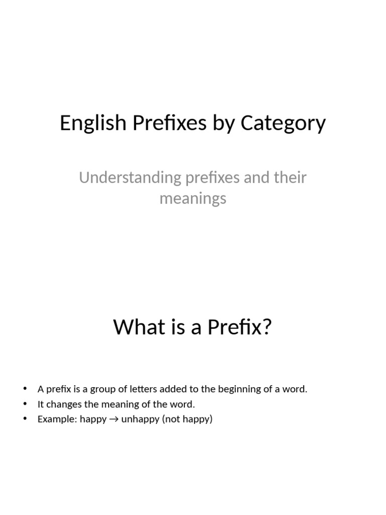Understanding Place Prefixes | PDF