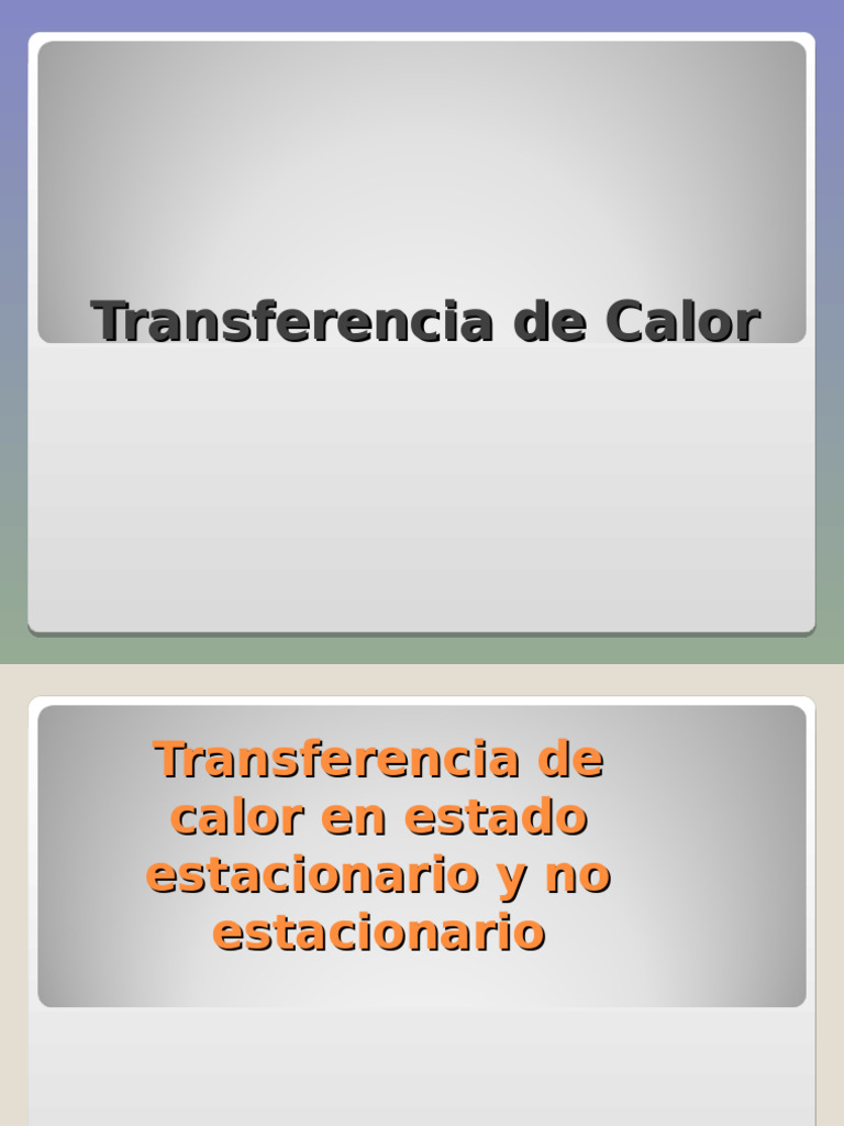 Transferencia de Calor | PDF | Conduccion termica | Transferencia de calor