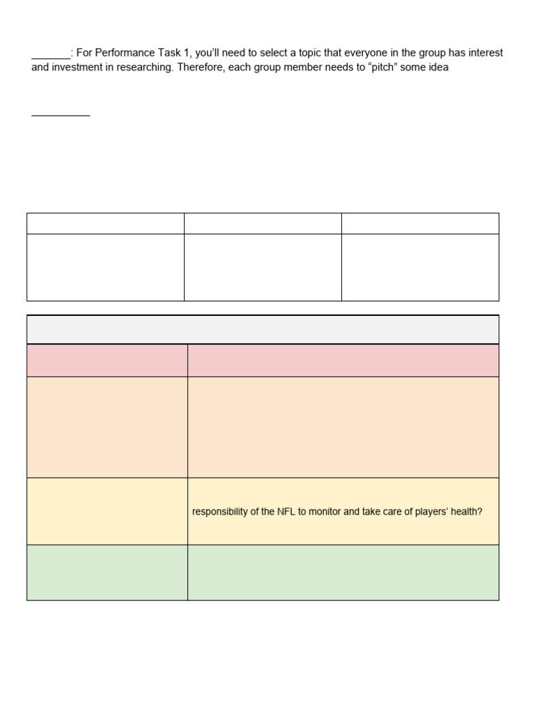 AP Seminar PT1 Elevator Pitch Template (Repaired) | PDF | Psychology