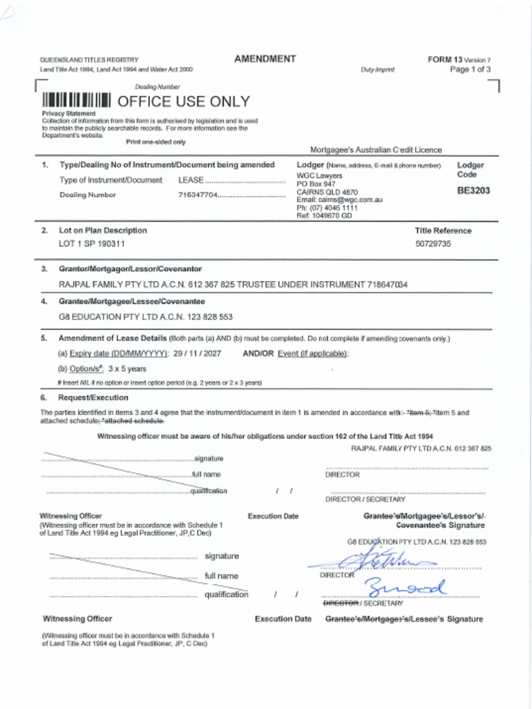 First Grammar - Form 13 Amendment | PDF