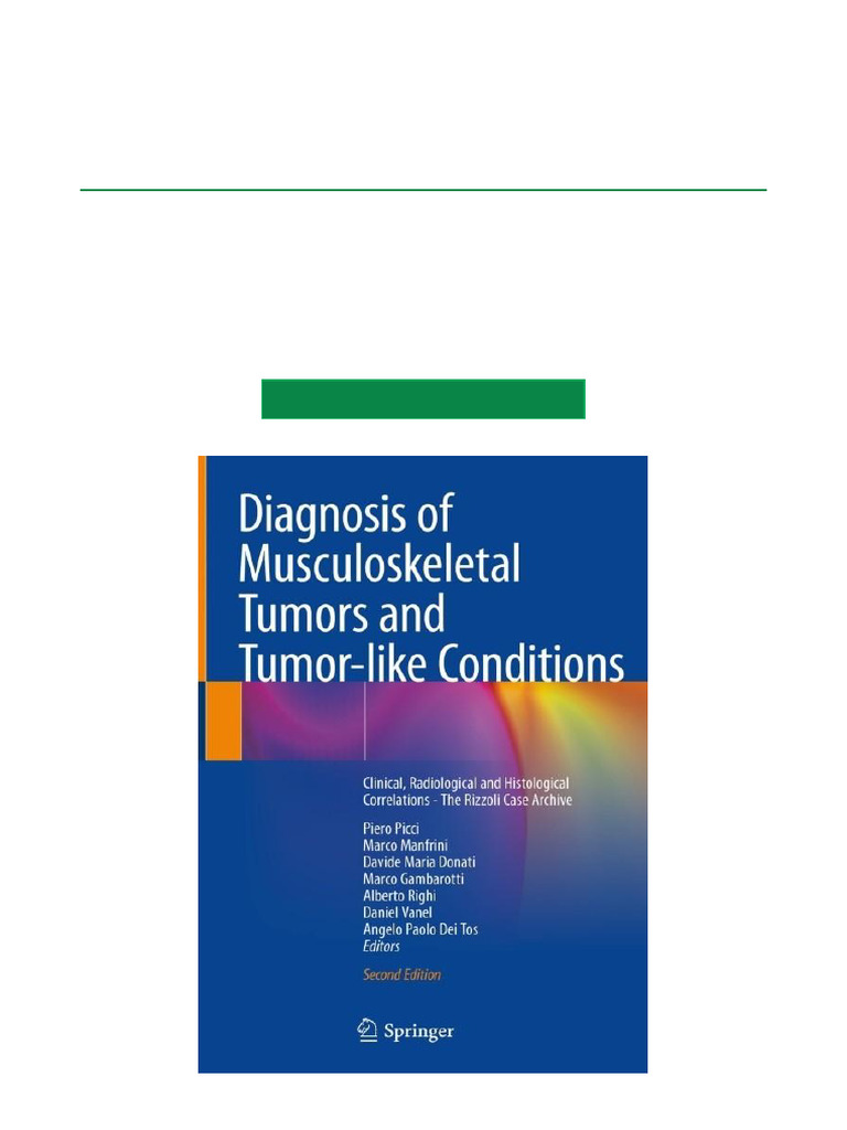 Diagnosis of Musculoskeletal Tumors and Tumor Like Conditions Clinical, Radiological and ...