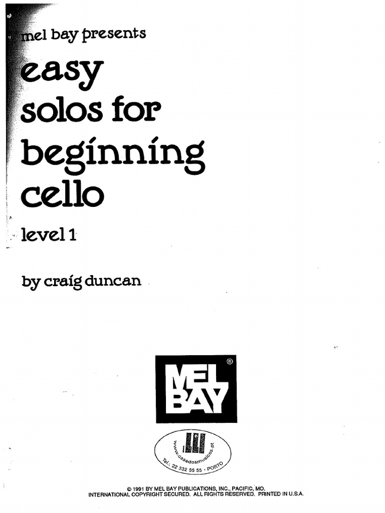 Easy Solos for Beggining Cello | PDF