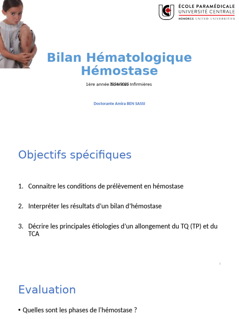 Cours5_Hémostase-3 | PDF | Coagulation | Hémostasie