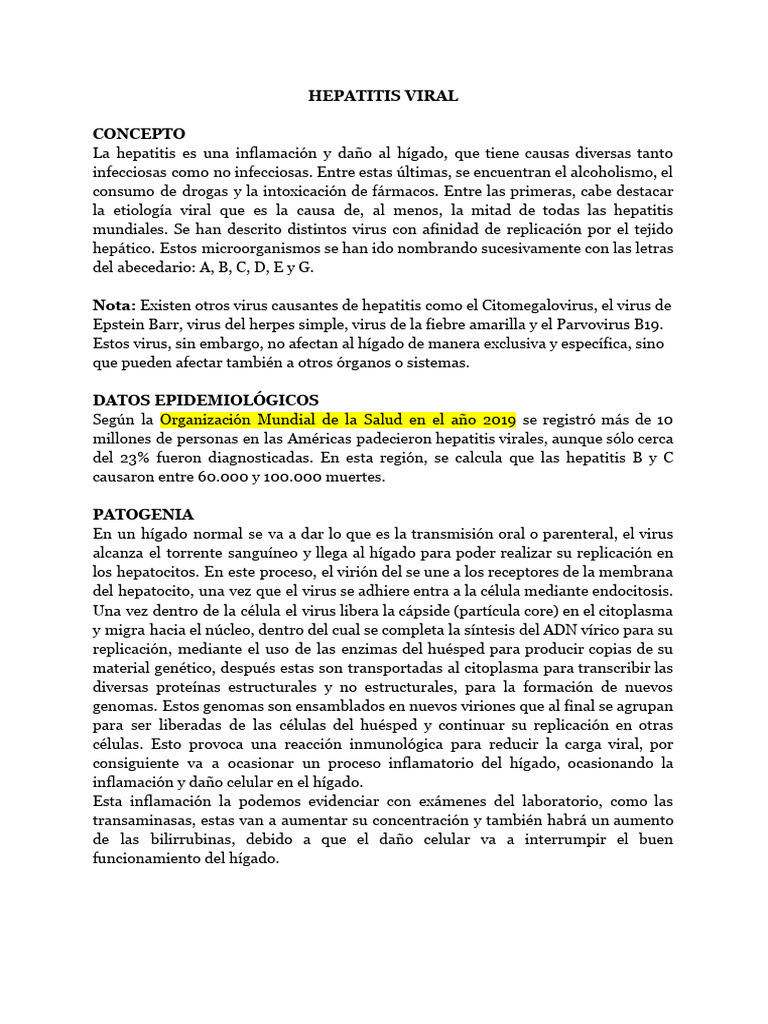 Hepatitis Viral: Tipos, Causas y Tratamiento | PDF | Hepatitis | Virus