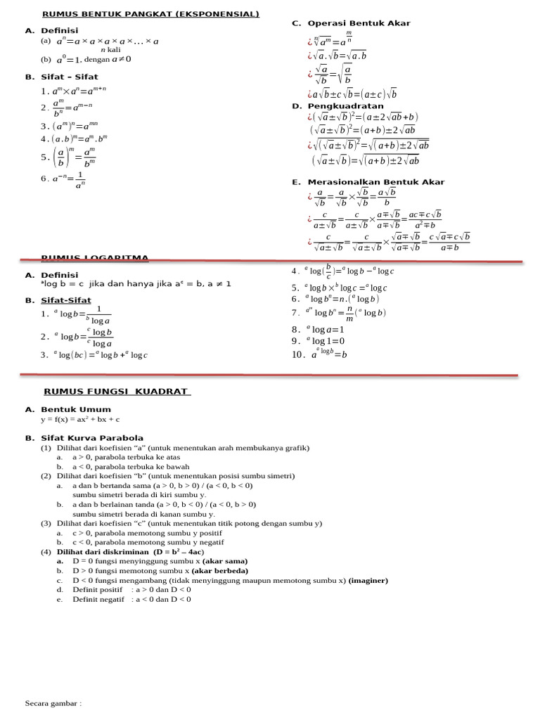 RUMUS PART I_TYO | PDF