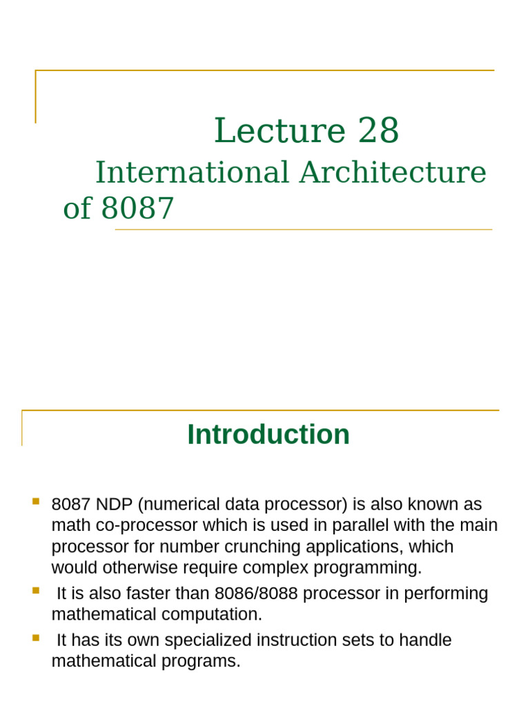 Internal Architecture of 8087 | PDF