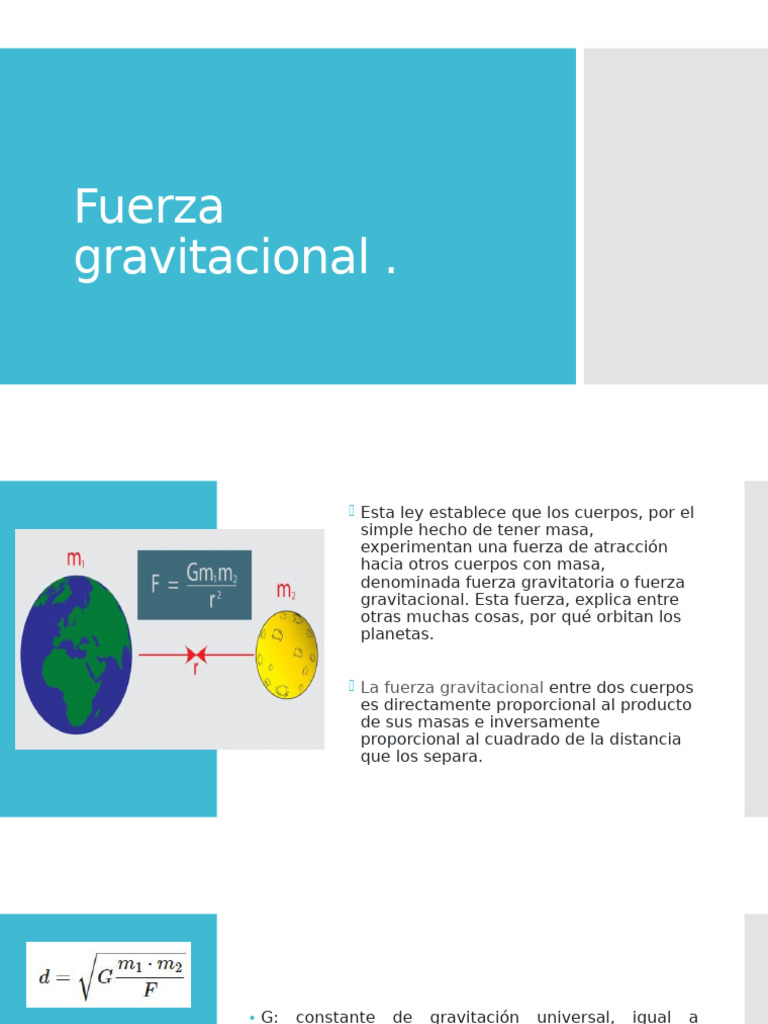 Fuerza Gravitacional | PDF