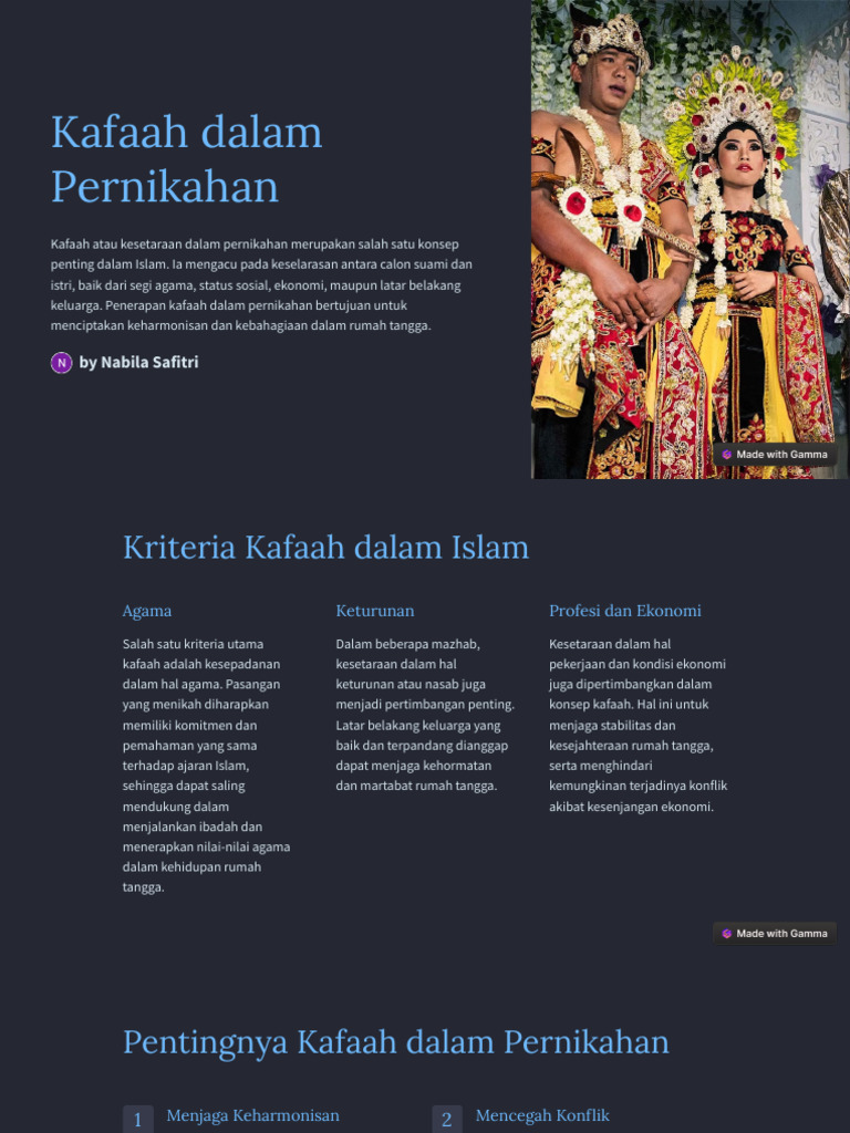 Kafaah Dalam Pernikahan | PDF