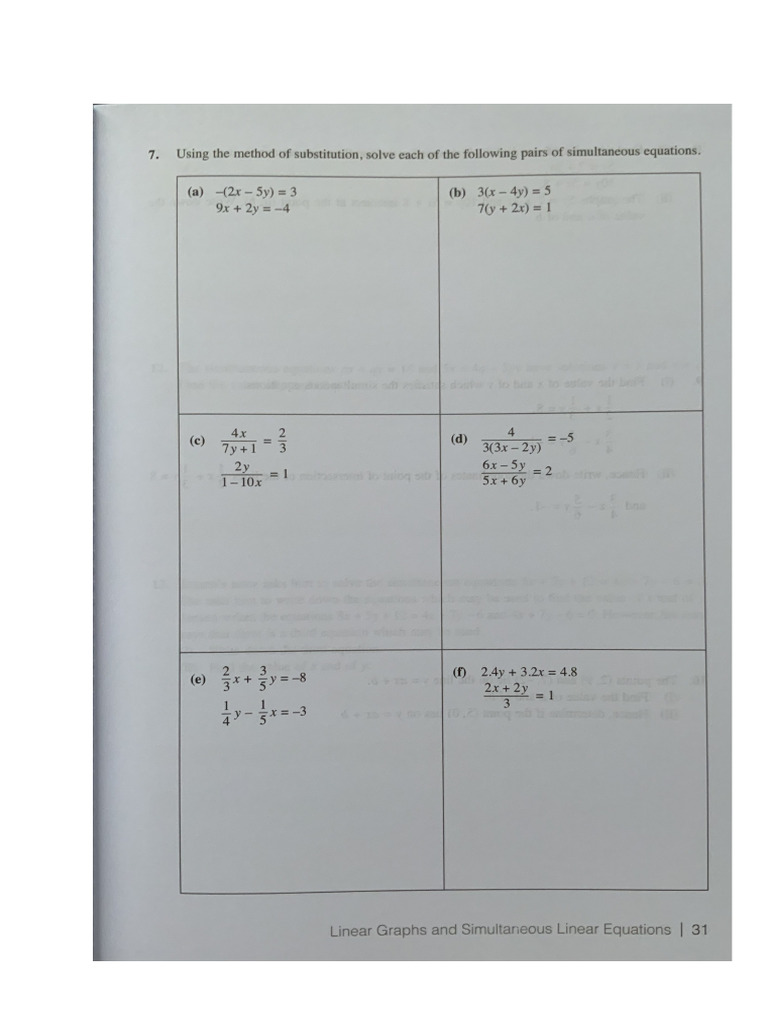 Sec 2 Math Simultaneous Equations | PDF