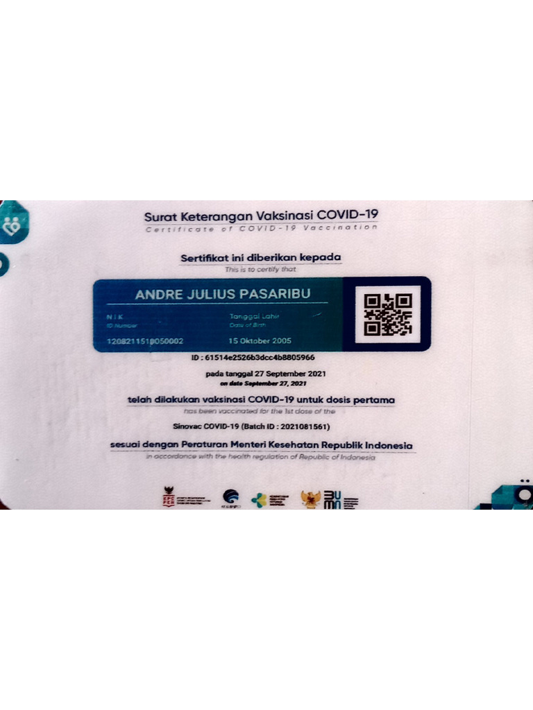 Vaksin Covid 1 and 2 | PDF
