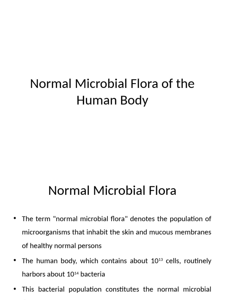 5 - Normal Microbial Flora of The Human Body | PDF | Hospital Acquired ...