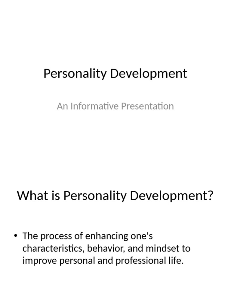 Personality Development | PDF