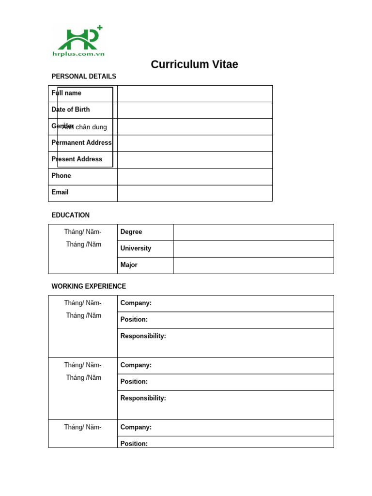 Form CV (TA) | PDF