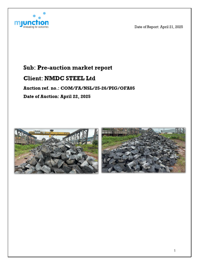 Evonith Steel Auction Insights for Raipur | PDF | Market Trend | Auction