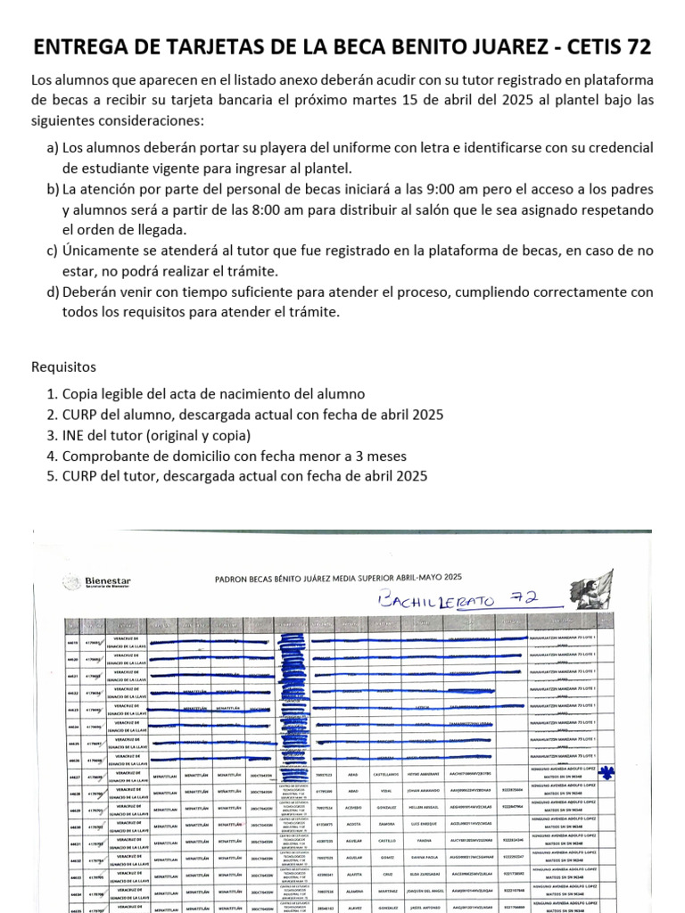 Beca CETIS 72 A | PDF