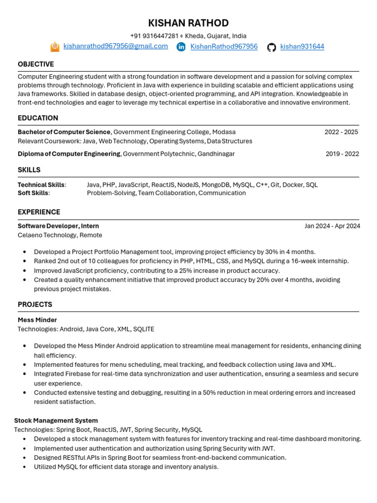 Kishan Rathod Software Java | PDF | My Sql | Java (Programming Language)