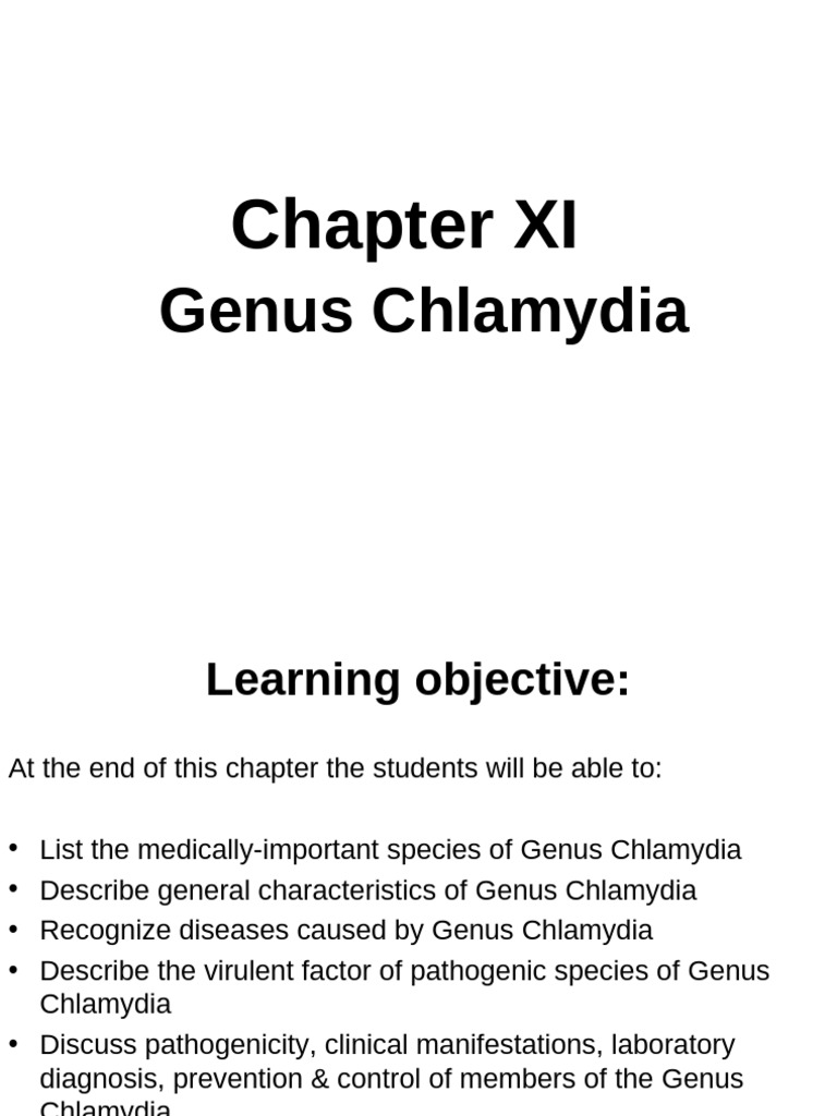 Overview of Genus Chlamydia | PDF | Microbiology | Diseases And Disorders