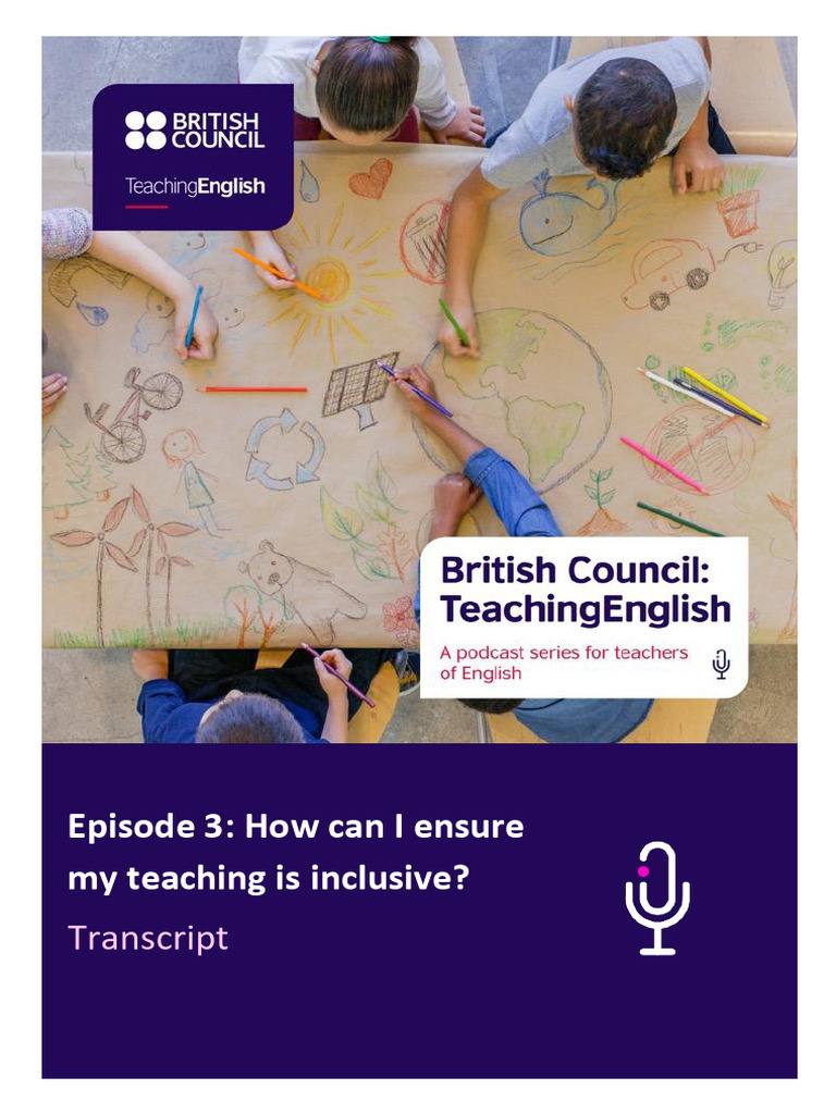 BCTE-Podcast Episode 3 Transcript | PDF | Inclusion (Education) | Teachers