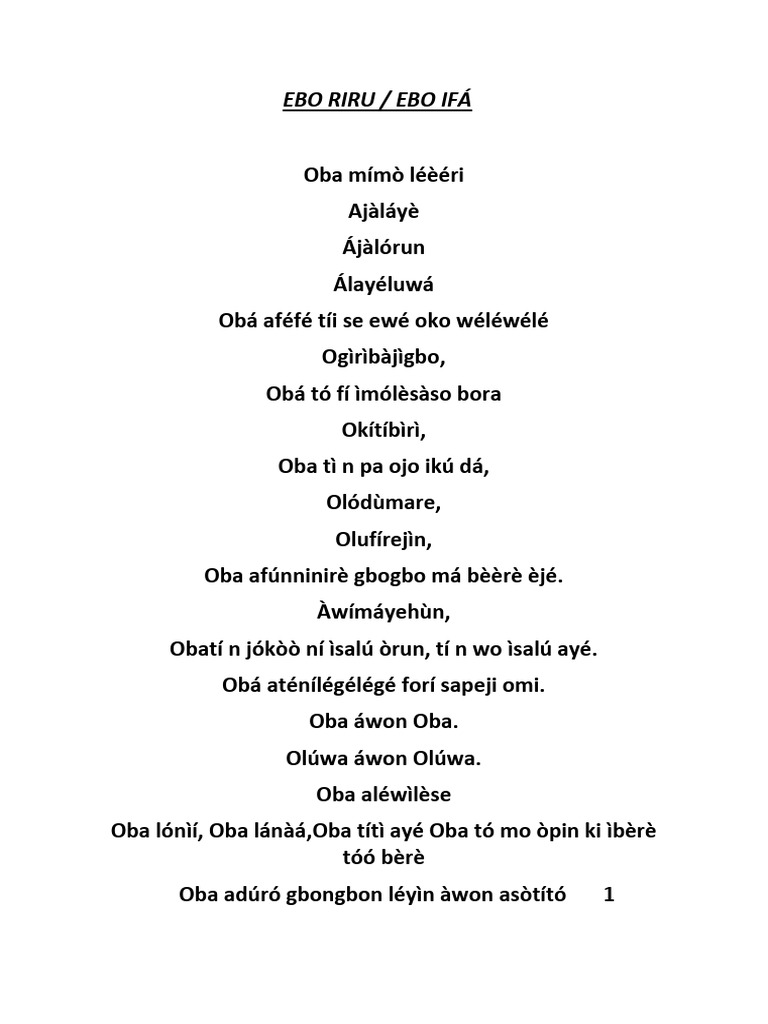 Ebo Riru | PDF