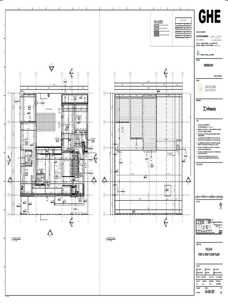 A4-Ar-201-First & Roof Floor Plans | PDF | Building Engineering | Masonry