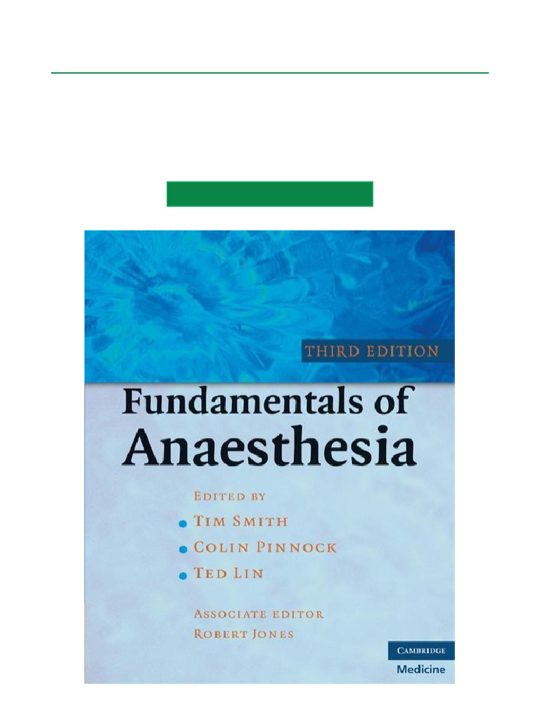 Free Download: Fundamentals of Anaesthesia | PDF | Anesthesia ...