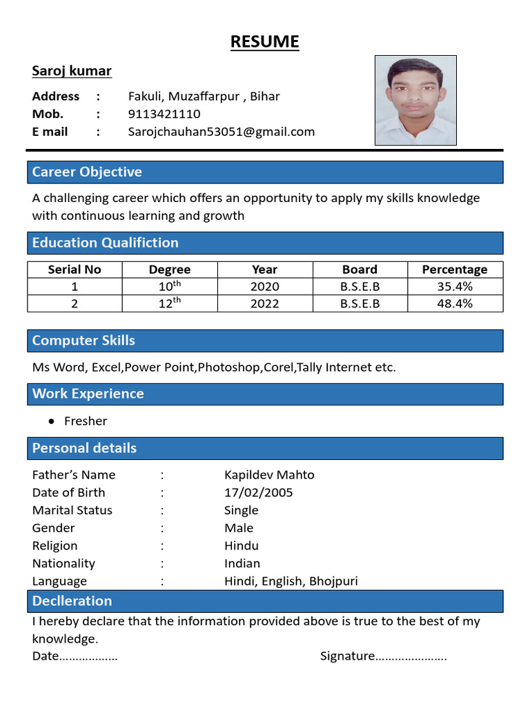 Saroj Resume 02 | PDF