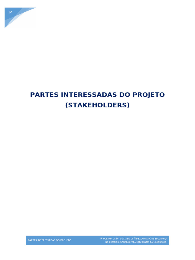 Partes Interessadas Gestao de Projetos | PDF | Segurança de ...