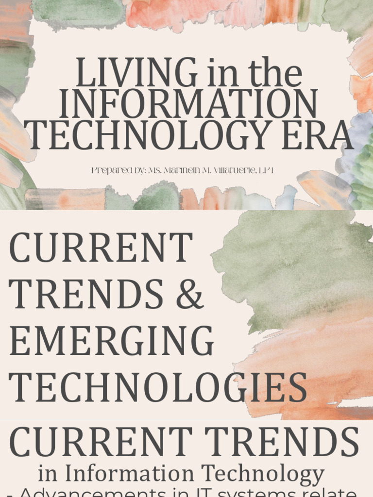 LESSON 4 Current Trends and Emerging Technologies | PDF | Augmented ...